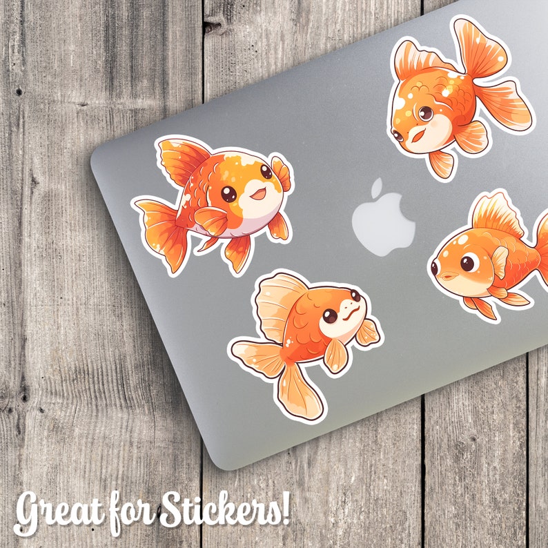 Kawaii Goldfish Clipart 20 Cute Goldfish Graphics for DIY Projects ...