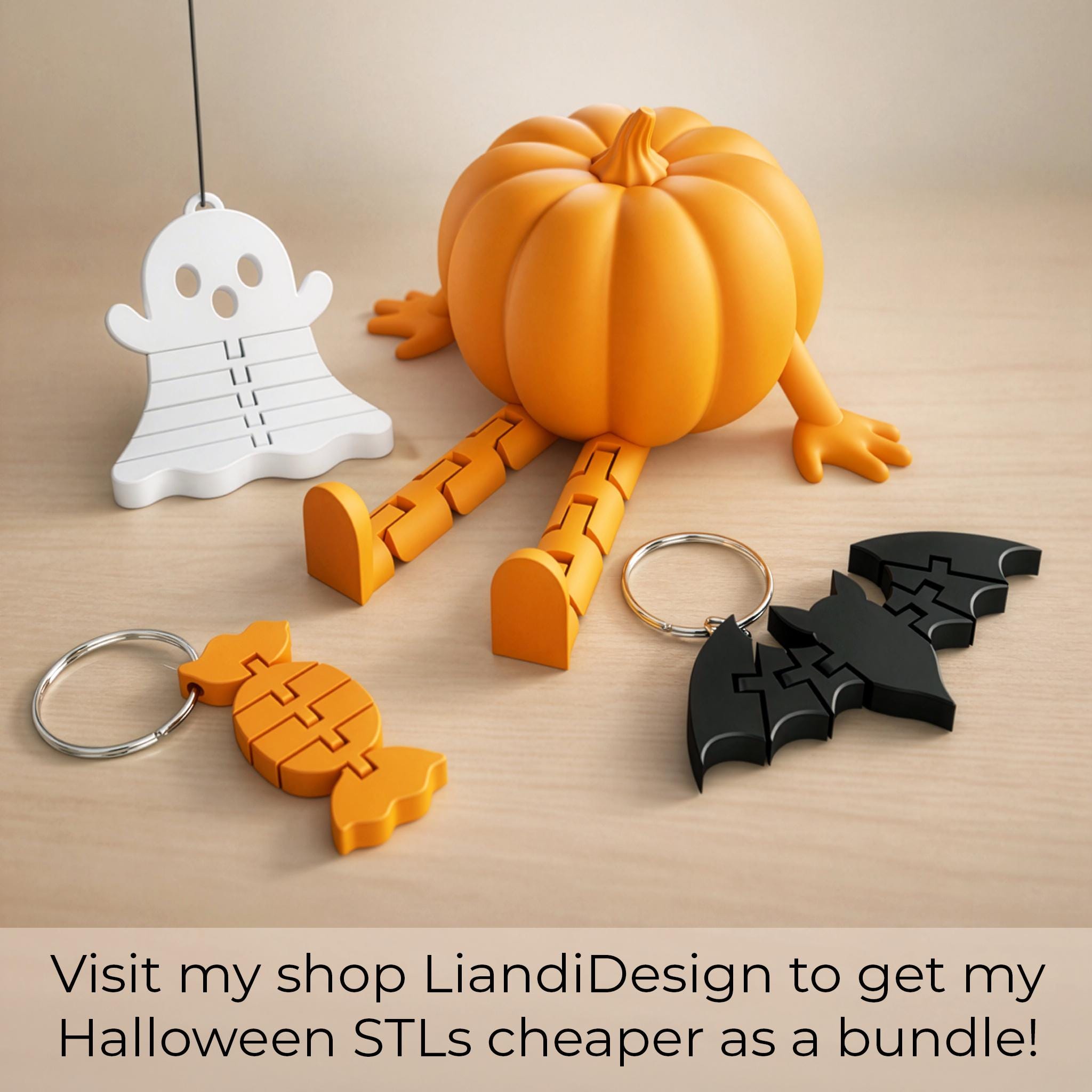Flexi Bat STL Halloween Keychain - 3D Print File, Flexible Fidget ...