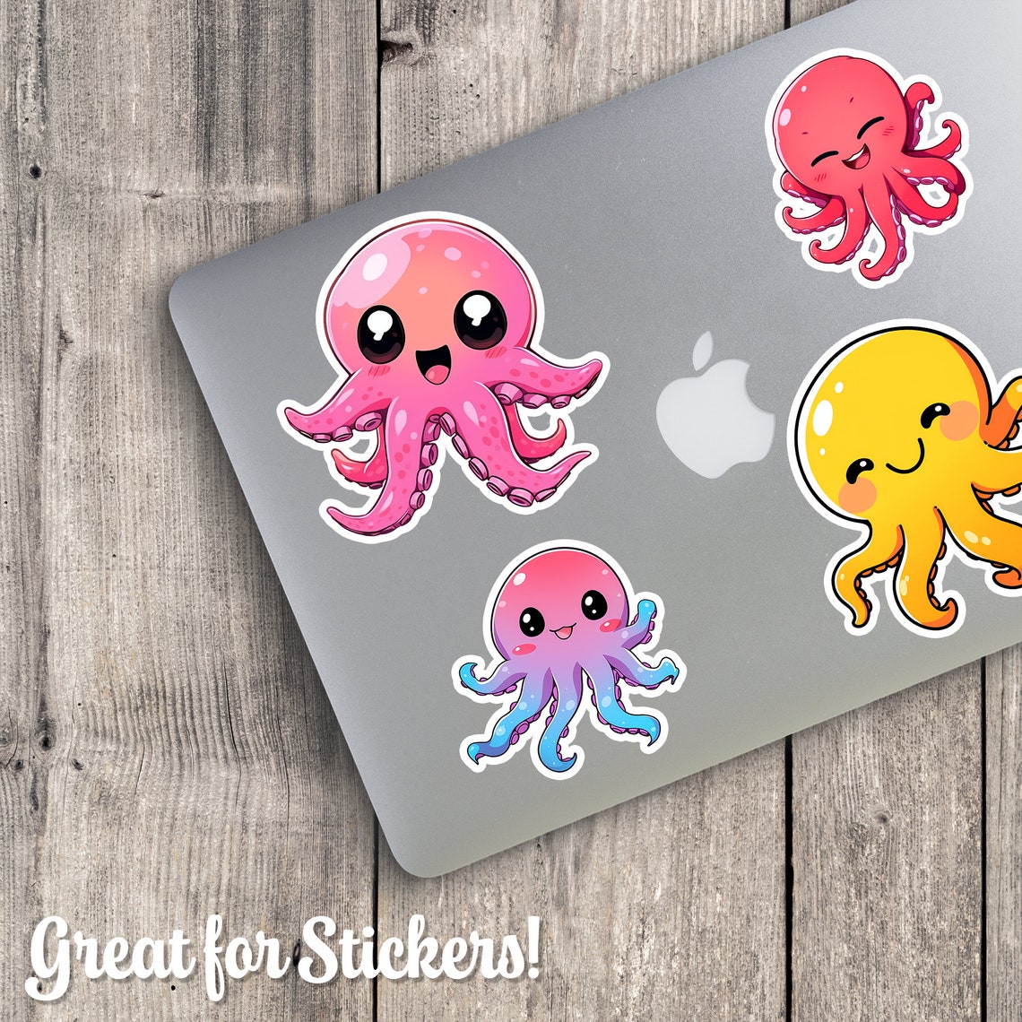 Kawaii Octopuses Clipart 20 Cute and Happy Octopus Graphics for DIY ...