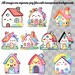 Kawaii Houses Clipart 20 Cute and Colorful Home Graphics for DIY ...