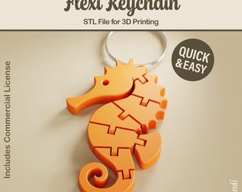 Flexi Sun STL Keychain - 3D Print File, Flexible Fidget (digital ...