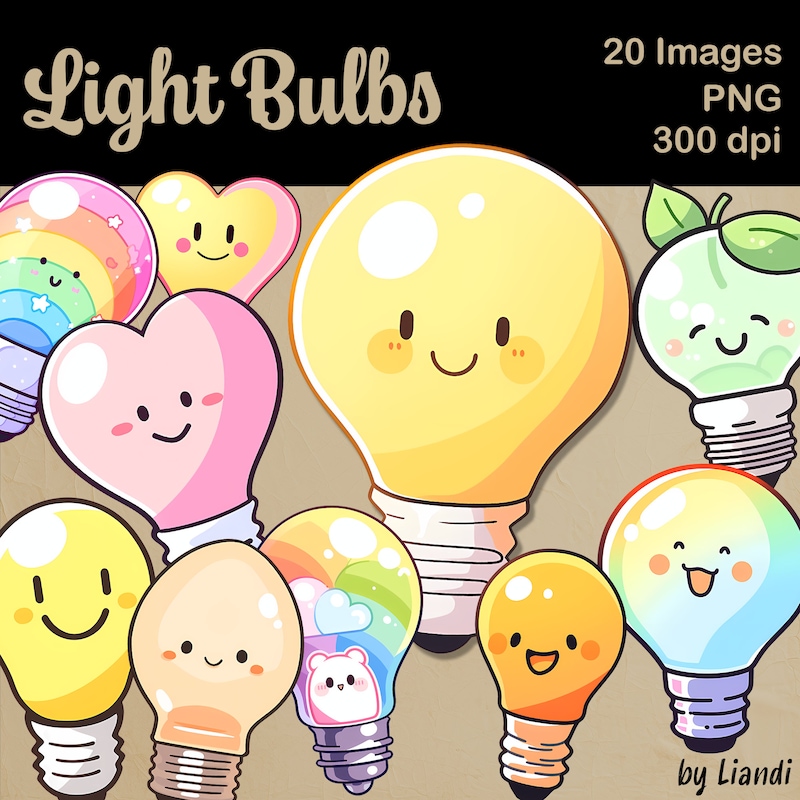 Light Bulb Clip Art - Etsy
