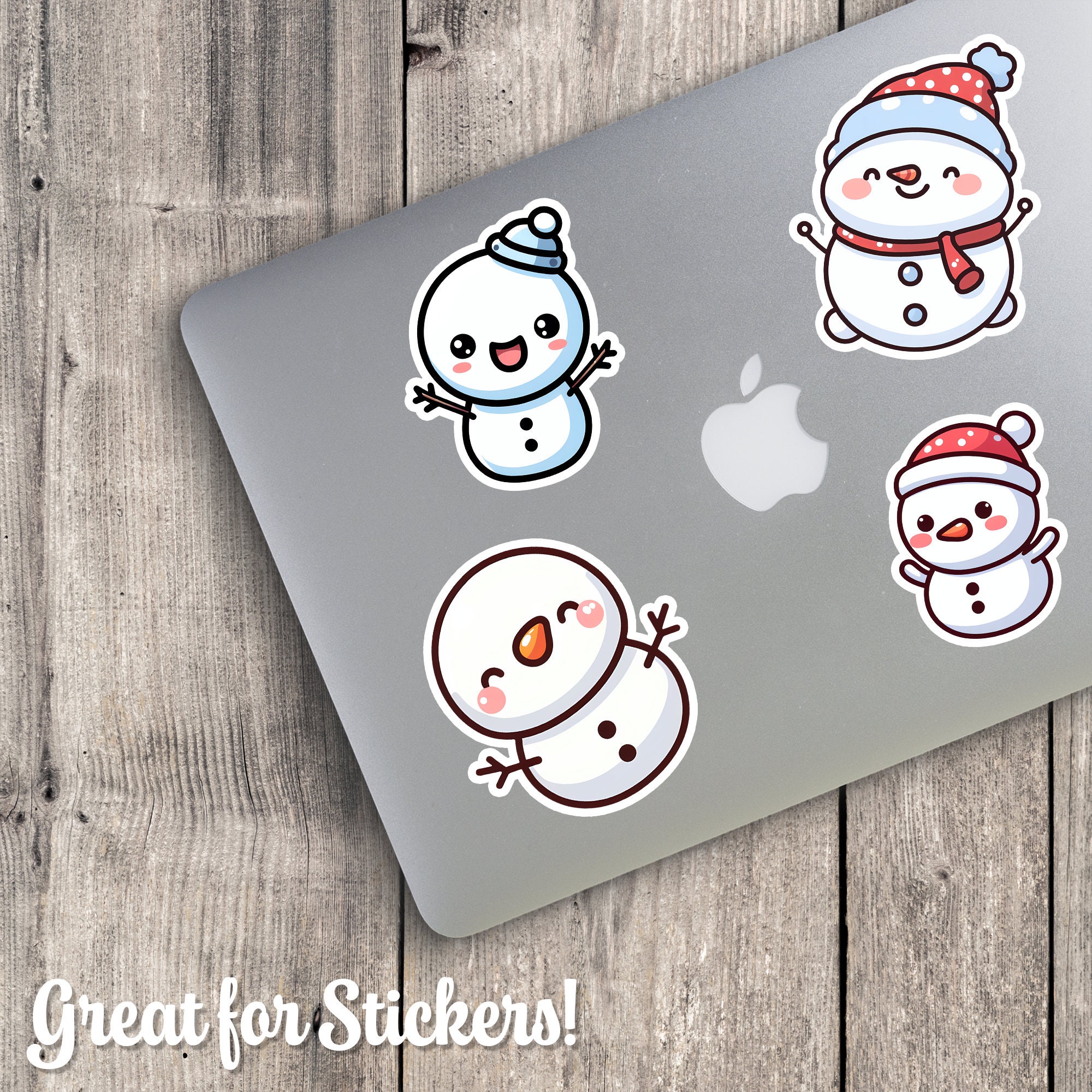 Kawaii Snowmen Clipart 20 Cute and Frosty Snowman Winter Graphics for ...