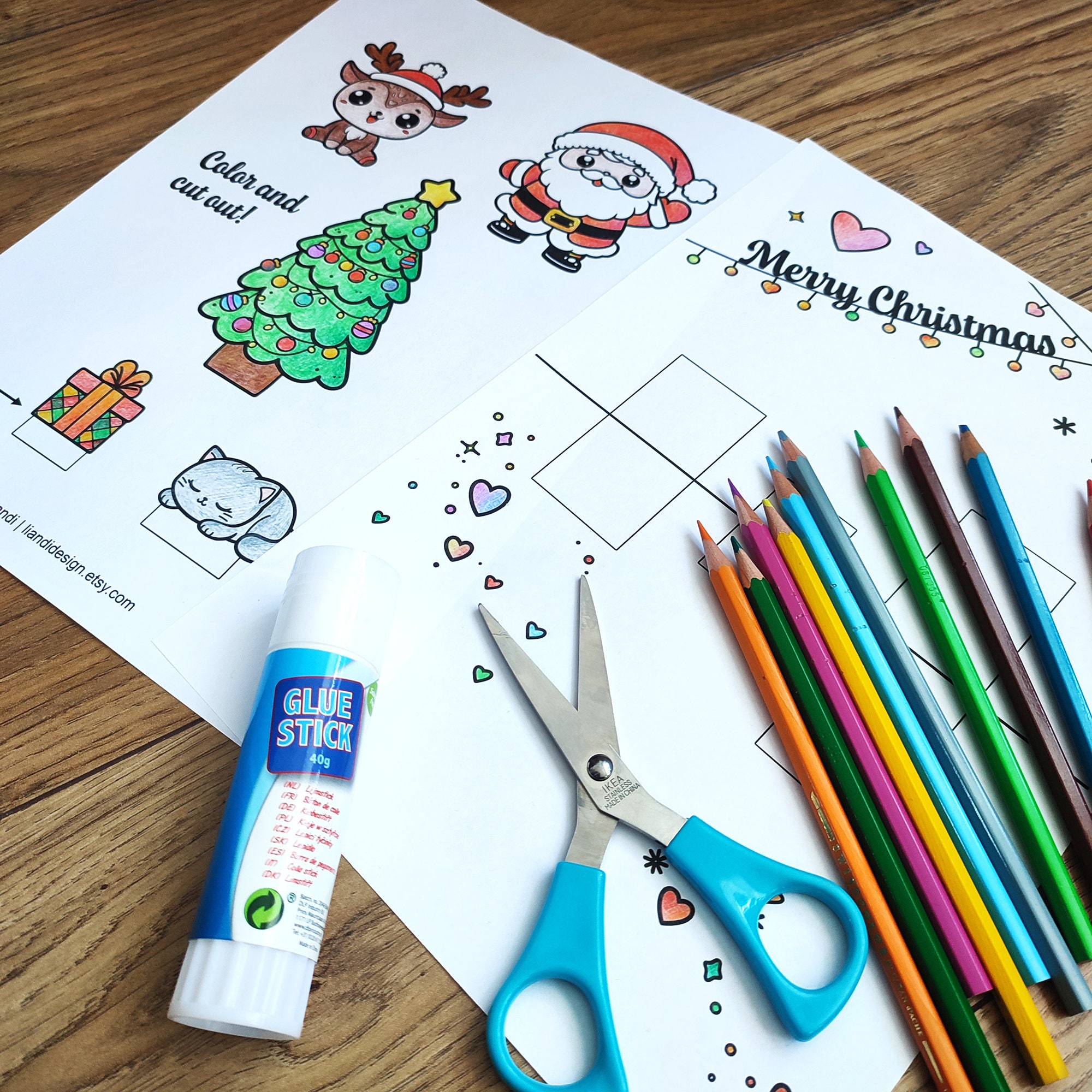 DIY Pop up Christmas Card, Instant Download PDF, Printable Craft ...
