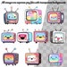 Kawaii Retro TV Sets Clipart 20 Cute and Colorful Retro Television ...