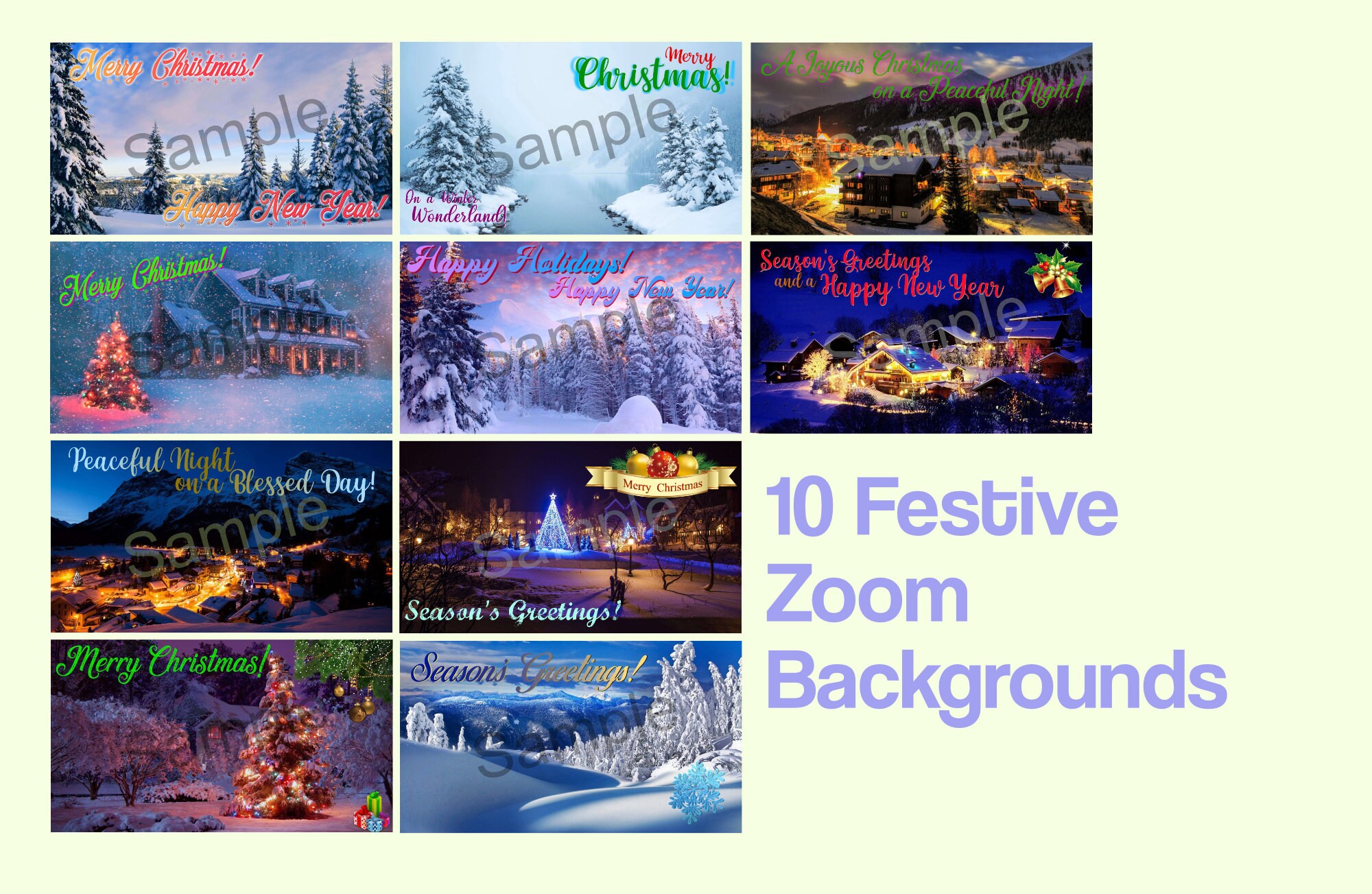 HD Zoom Backgrounds for the Holidays Christmas and New Year - Etsy