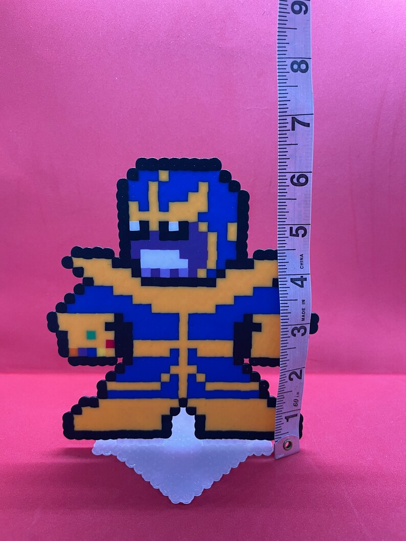 Thanos Infinity Gauntlet 8-bit Pixel Figure Stand - Etsy