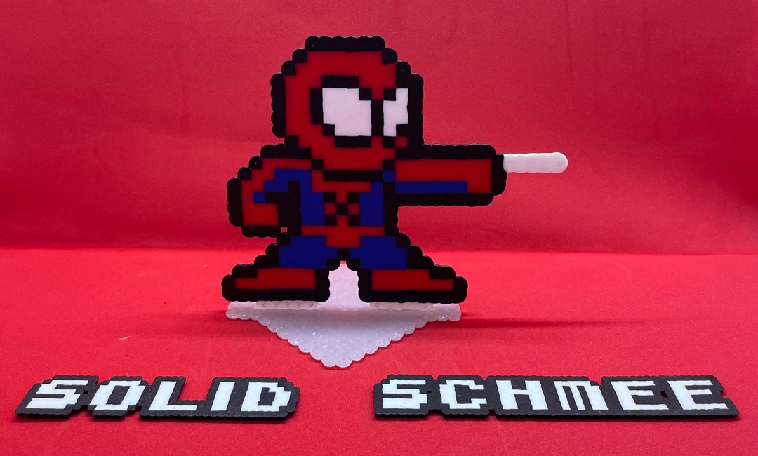 Web-head Spidey 8-bit Pixel Figure Stand - Etsy