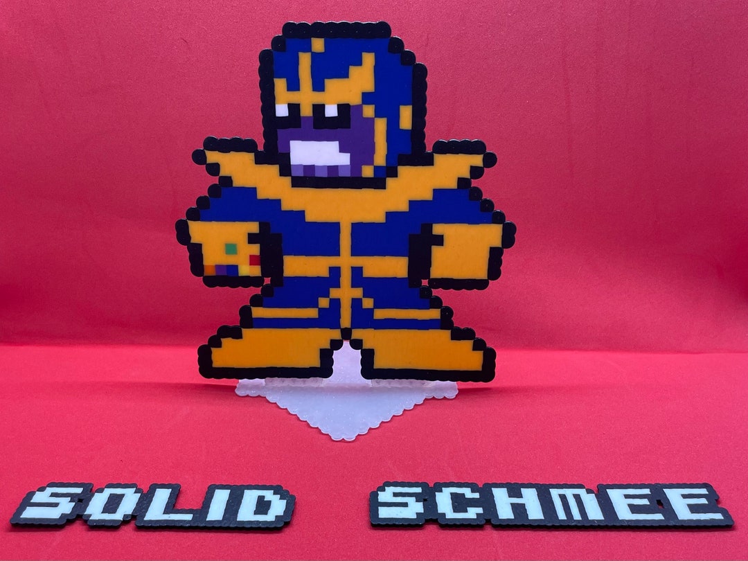 Thanos Infinity Gauntlet 8-bit Pixel Figure Stand - Etsy