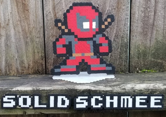 Deadpool 8 bit Pixel Figure | Etsy