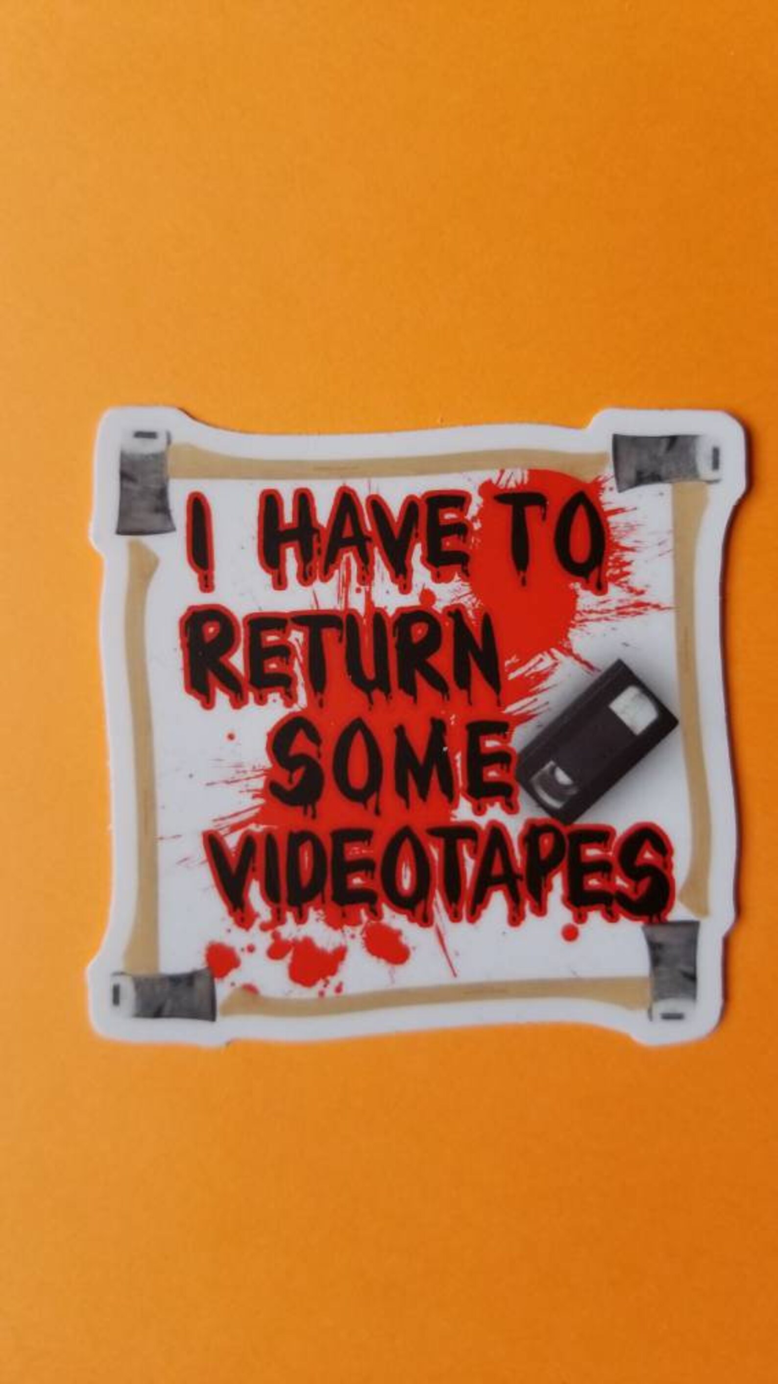 I Have to Return Some Videotapes High Quality Vinyl Sticker - Etsy