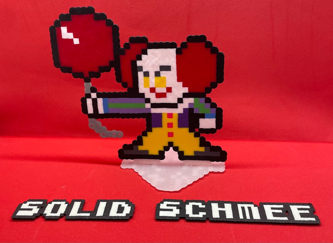 Pennywise the Clown 8-bit Pixel Figure Stand - Etsy