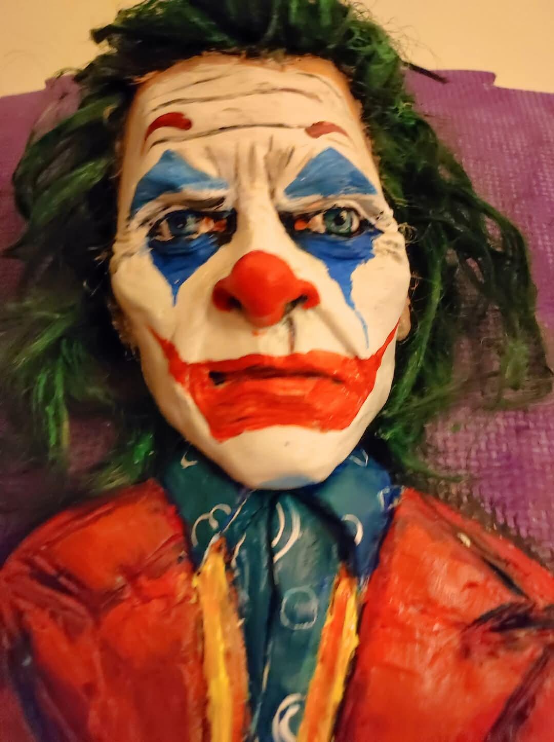 Joker,handmade Joker Doll , Handmade Wall Hanging,relief Clay Doll,home ...