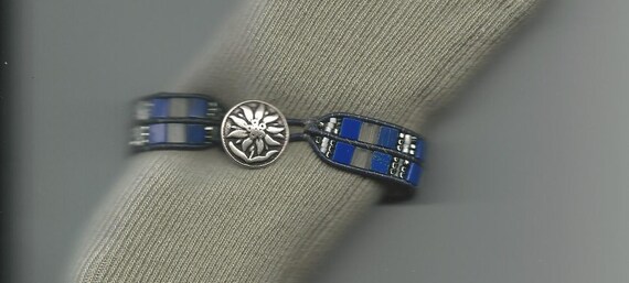 Leather and Tila Bead Bracelet | Etsy