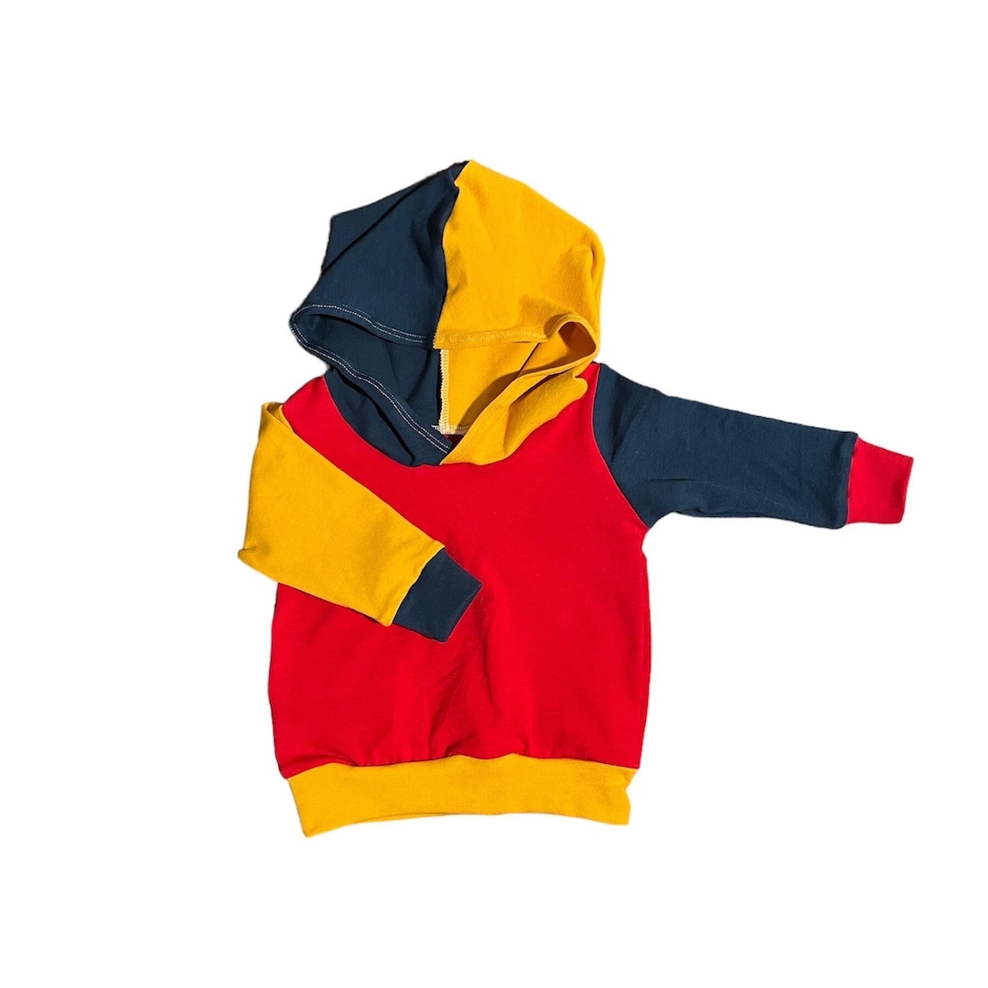 Primary Color Block Hoodie - Etsy