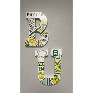Custom Painted Wooden College Letters Personalized Letters Dorm Decor ...