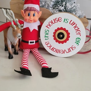This House in Under Elf Surveillance Sign With Faux Lense , Elf Wood ...