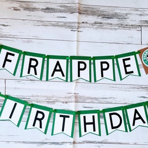 Starbucks Birthday Banner/starbucks Birthday Party/starbucks Store ...