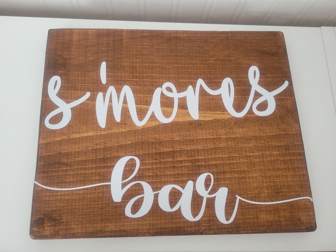S'mores Bar Sign, Wedding Sign, Rustic Wood Sign, Wood Favors Sign ...
