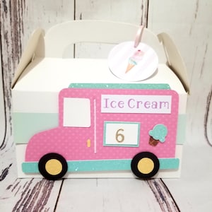Ice Cream Gable Favor Boxes, Ice Cream Favors,ice Cream Party, Ice ...