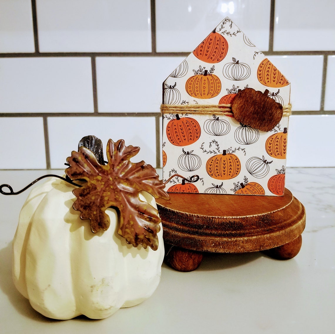 Mini Wooden Houses Fall Mini House Fall Decor Tray Decor | Etsy