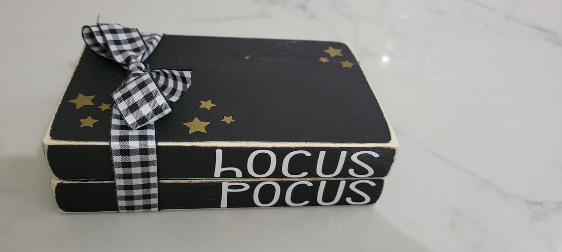 Hocus Pocus Book Stack Halloween Rae Dunn Book of Spells - Etsy