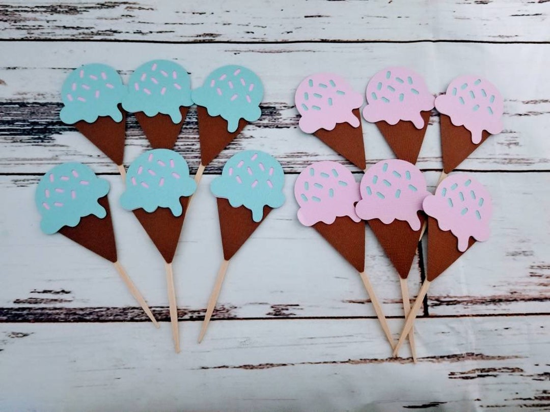 Ice Cream Cupcake Toppers/ Ice Cream Party/cupcake Toppers/ice Cream ...