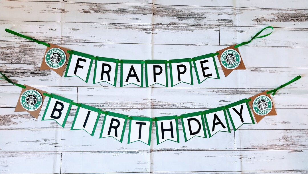 Starbucks Birthday Banner/starbucks Birthday Party/starbucks Store ...