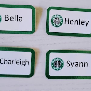 Starbucks Party Name Tags Set of 12/starbucks Birthday Party/starbucks ...