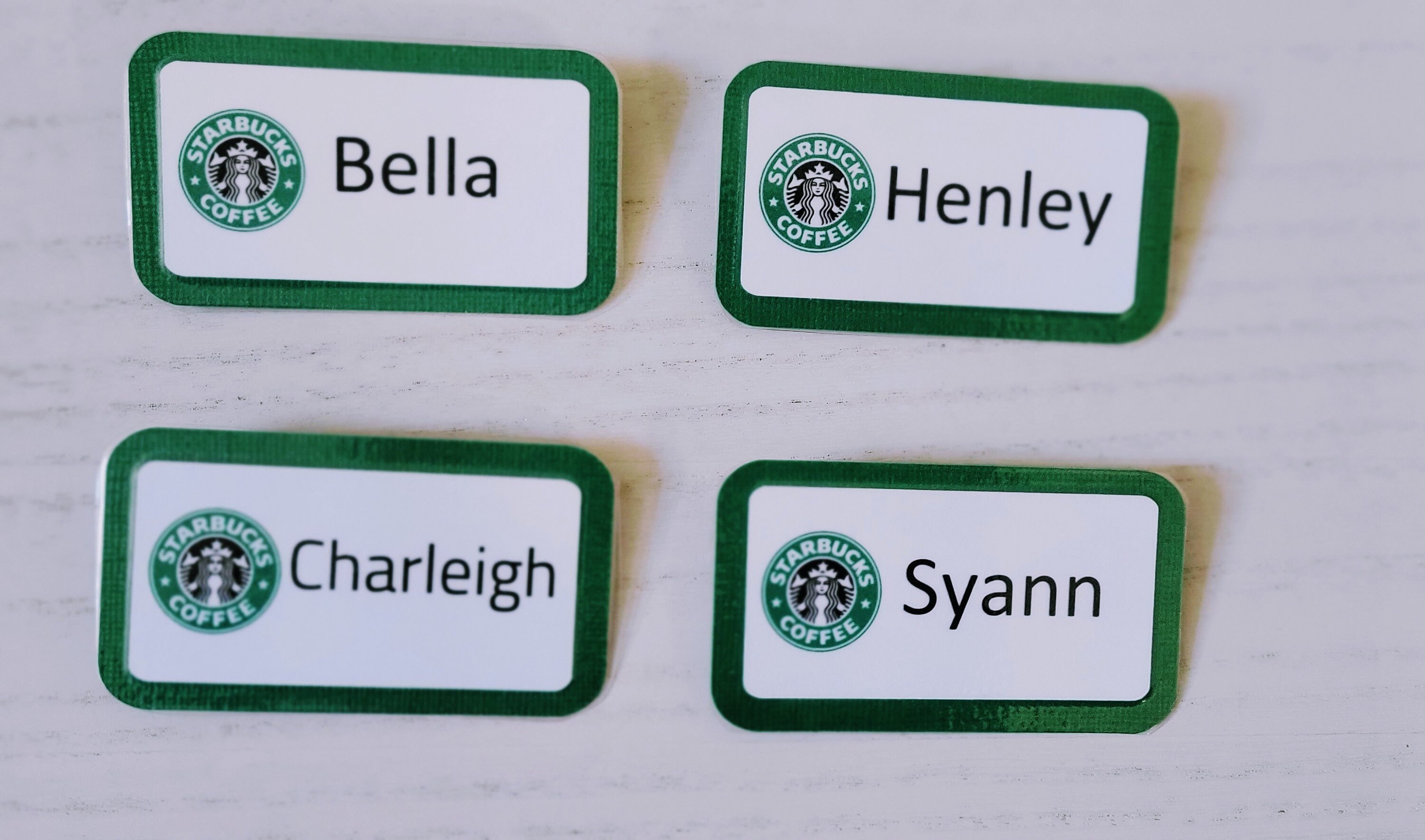Starbucks Party Name Tags Set of 12/starbucks Birthday Party/starbucks ...