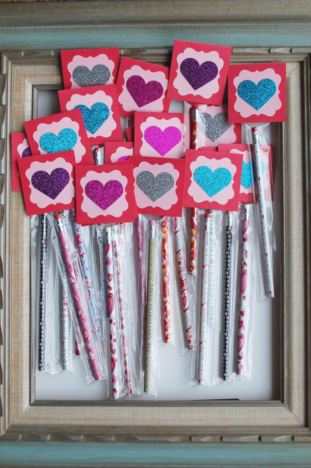 Kids Heart Valentine Pencil Favor/ Classroom Exchange/ Party | Etsy