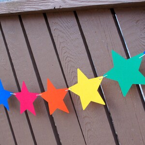 STAR Garland Birthday Party Banner Rainbow Primary Color Twinkle ...