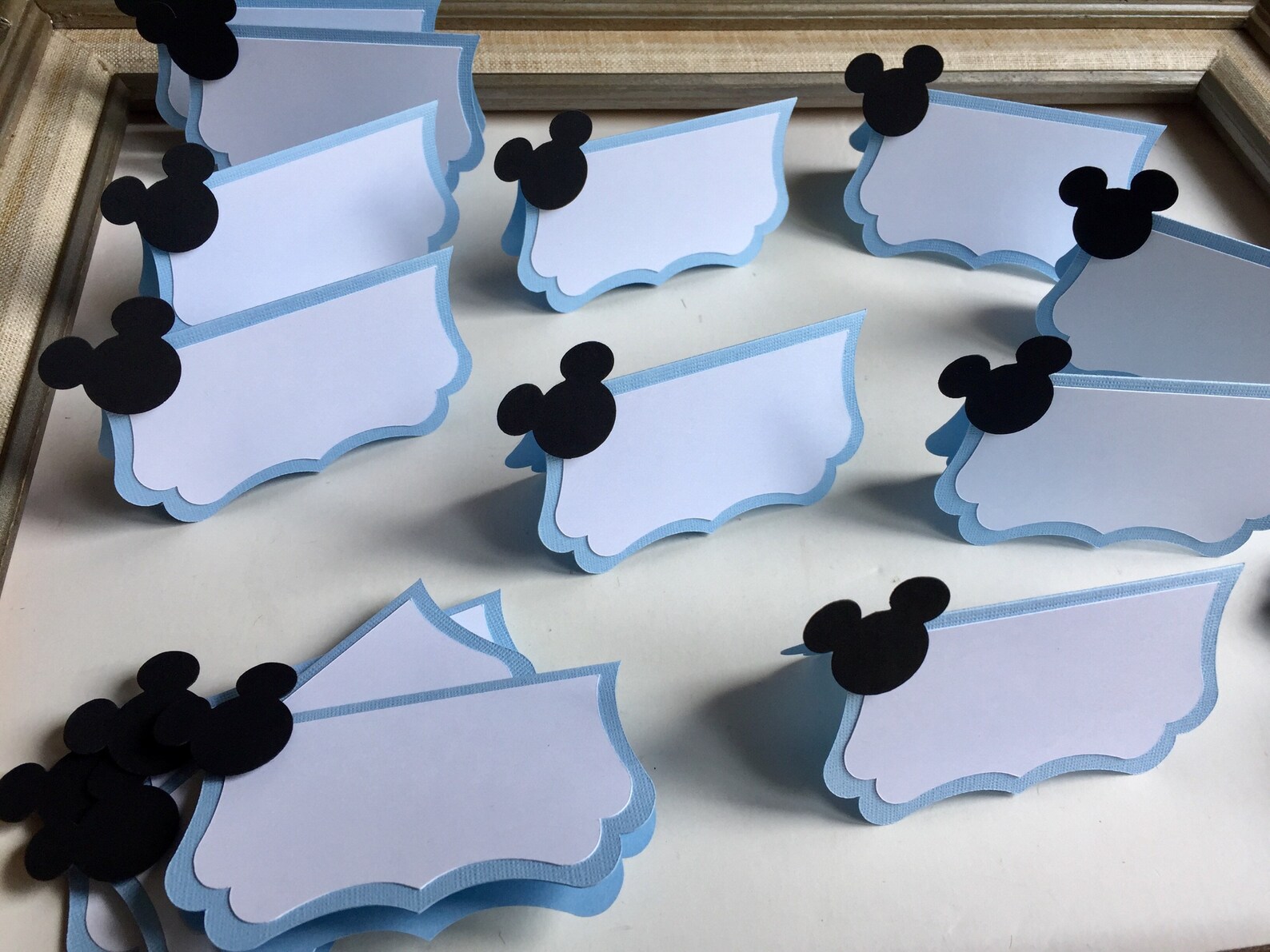 Mickey Mouse Tent Card Placecards One Year Old Toddler | Etsy