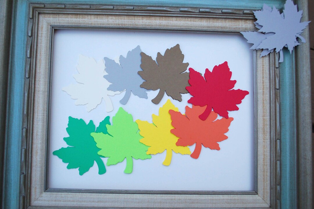 Autumn Leaf Paper Maple Leaves Fall Wedding Placecards Cutout Die Cut ...