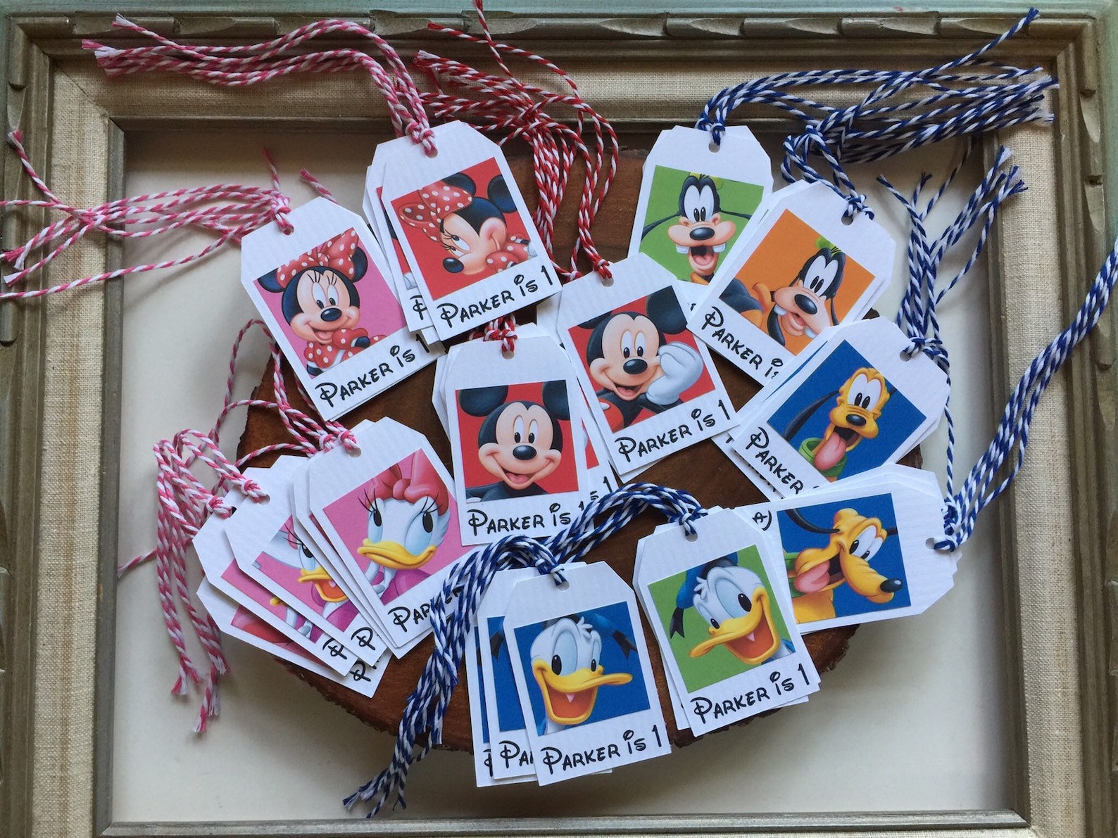 Mickey Mouse Favor Tag Gift Tag Goodie Bag Minnie Mickey and | Etsy