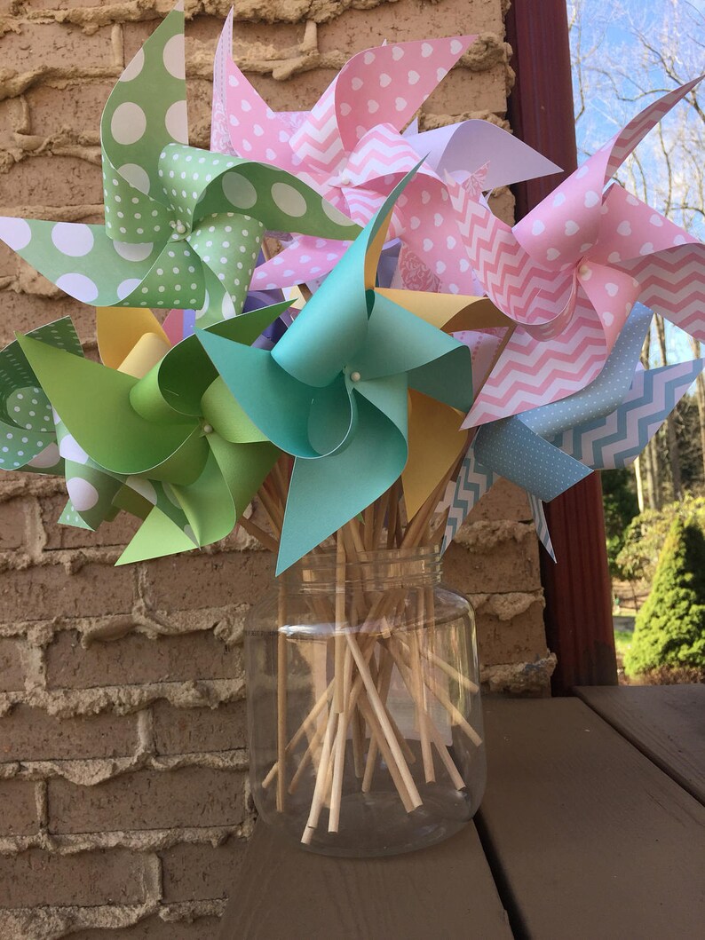 Large Spinning Paper Pinwheel Centerpieces Refreshing Light - Etsy