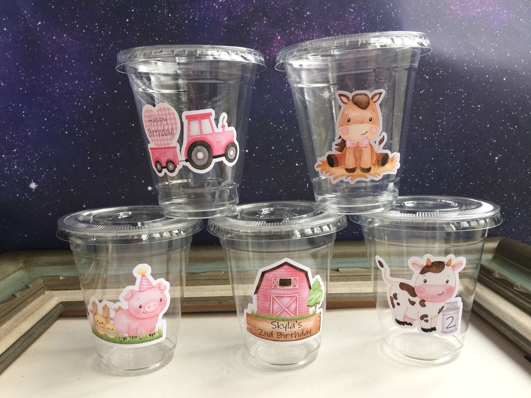 Barnyard Farm Party Cups Barn Animal Birthday Supplies Tableware ...
