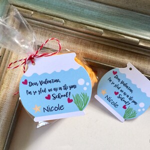 Gold Fish Valentine Day Class Favors, Kids Swim Fish Bowl Class Favor ...