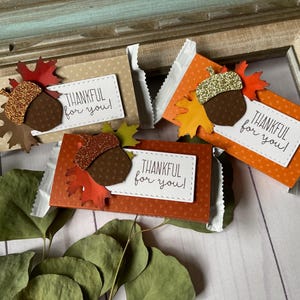 Thanksgiving Favor Holders Bags, Fall Party Gifts, Fall Leaves Acorn ...