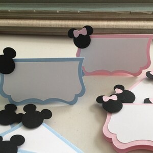 Mickey Mouse Tent Card Placecards One Year Old Toddler Birthday Party ...