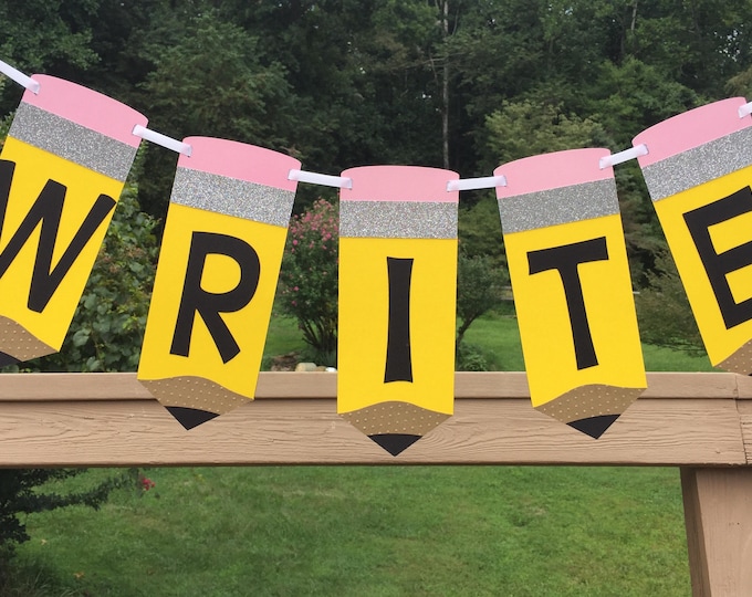 Write Banner Back to School Classroom Banner Decoration Reading Writing ...