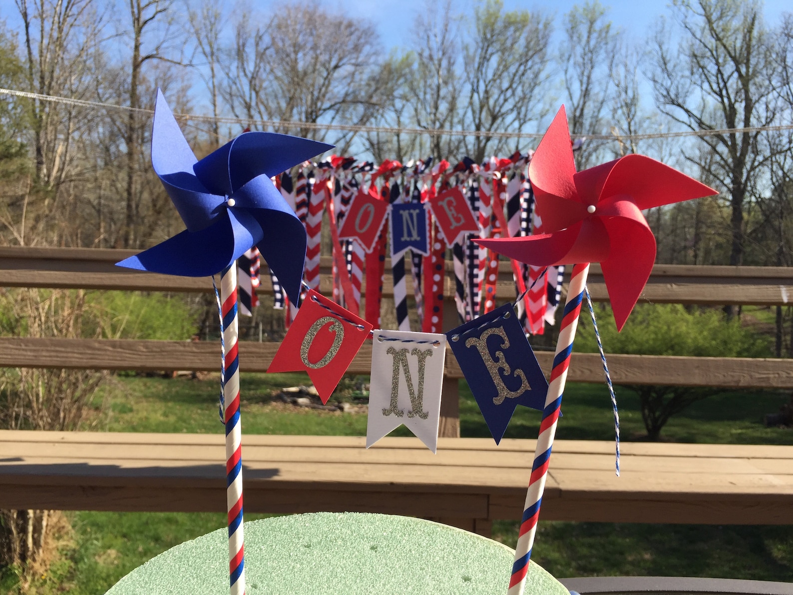 Patriotic Pinwheels Summer Nautical Pinwheel Boy Party BBQ 4th - Etsy