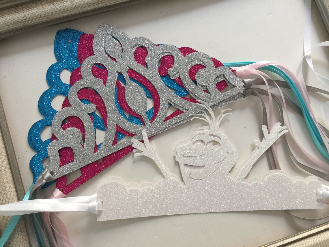 Olaf Crown Favor 6 Snowman Frozen Party Crown Sven Reindeer | Etsy