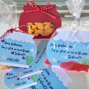 Gold Fish Valentine Day Class Favors, Kids Swim Fish Bowl Class Favor ...