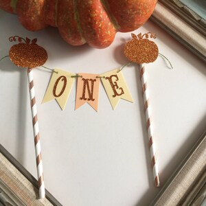 Pumpkin Banner Fall HIGH CHAIR ONE Birthday Banner One Year Old 1st ...