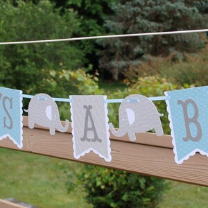 Elephant BABY SHOWER Banner | Baby Boy |prince Birthday Party Banner It ...