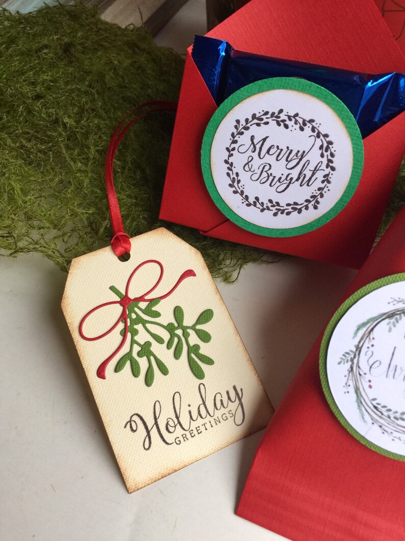 Santa Gift Tags Christmas Tags Handmade Paper Hang Tags - Etsy