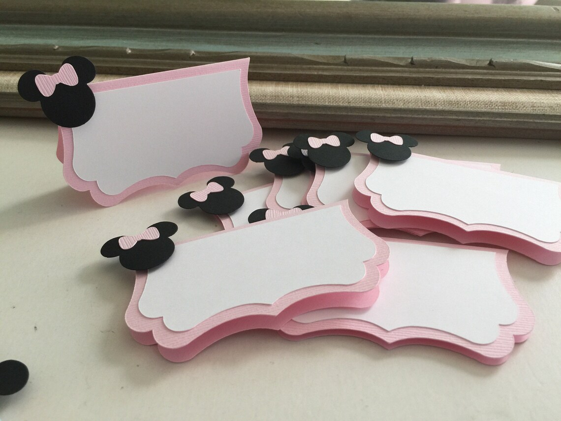 Mickey Mouse Tent Card Placecards One year Old Toddler | Etsy