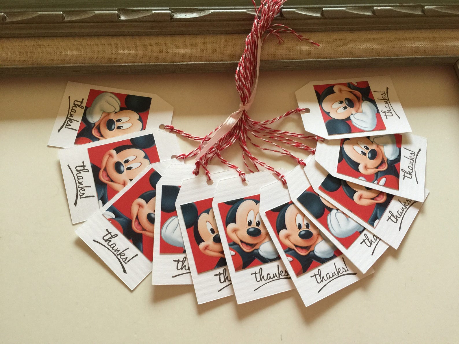 Mickey Mouse Favor Tag Gift Tag Goodie Bag Minnie Mickey and | Etsy