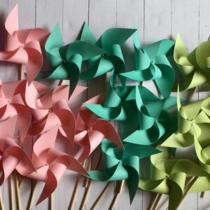 Pastel Spinning Paper Pinwheels Large Pastel Centerpieces Easter ...